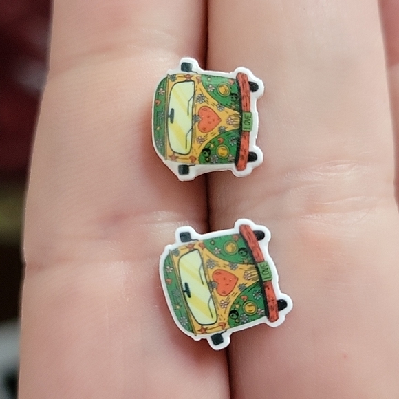 Hand Crafted | Jewelry | Vw Hippie Love Bus Bohemian Stud Earrings ...
